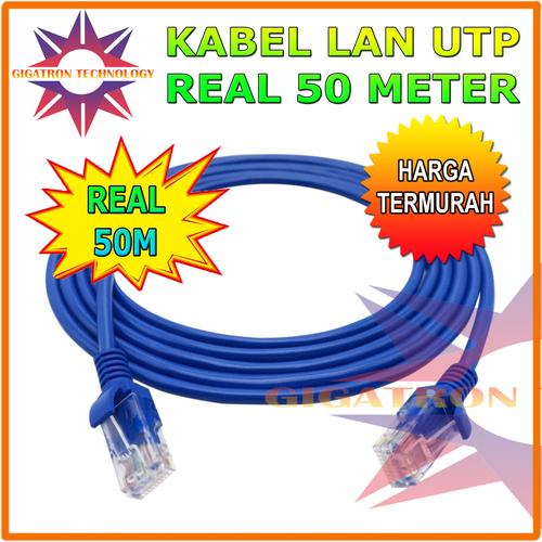 Promo Kabel LAN 50M Cat 5e Murni / Kabel UTP 50 Meter Real Cat5 / Kabel LAN RJ45 UTP Ethernet ...