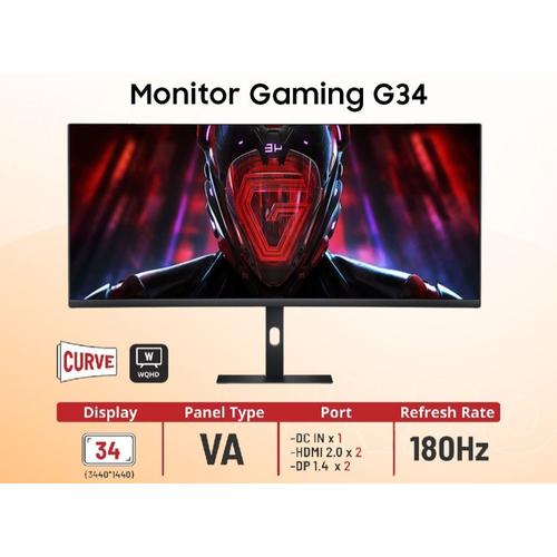 Jual Xiaomi Mi Monitor 34" G34WQi WQHD Ultrawide 180Hz Curved Gaming ...