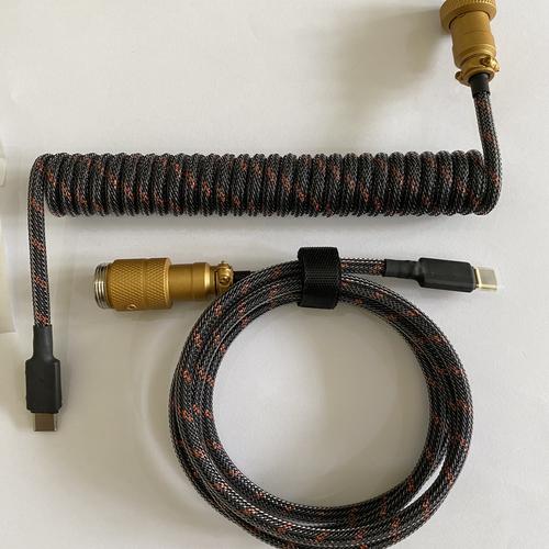 Jual custom coiled cable mechanical keyboard double sleeve import ...