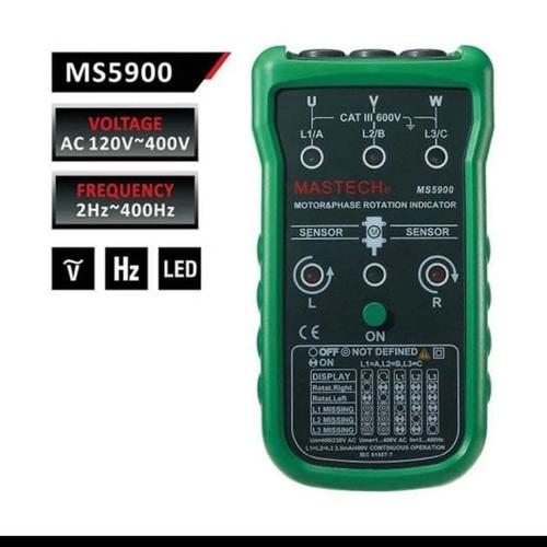 Jual MS5900 Mastech Three Phase Motor Rotation Indicator Listrik 3 ...