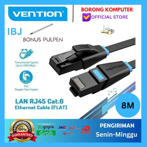 Jual Kabel Lan Cat6 Vention 8m Cat.6 UTP Ethernet Patch Cord Cable ...