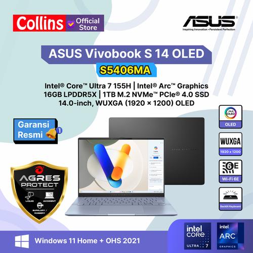 Promo ASUS Vivobook S 14 OLED S5406MA Ultra 7-155H 16GB 1TB 14" Arc ...