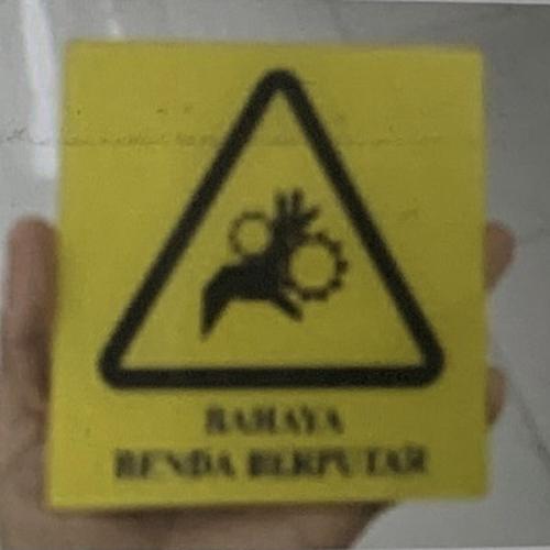 Jual Sign Bahaya Benda Berputar - Kota Surabaya - Piramida Sign | Tokopedia