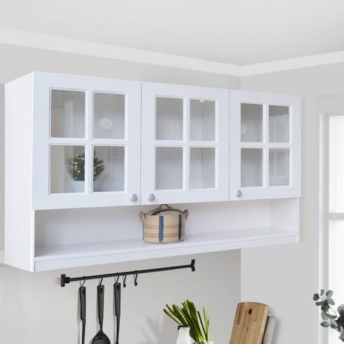 Promo IDEA NEBRASKA KACA Kitchen Set Kayu Lemari Kabinet Dapur Putih ...