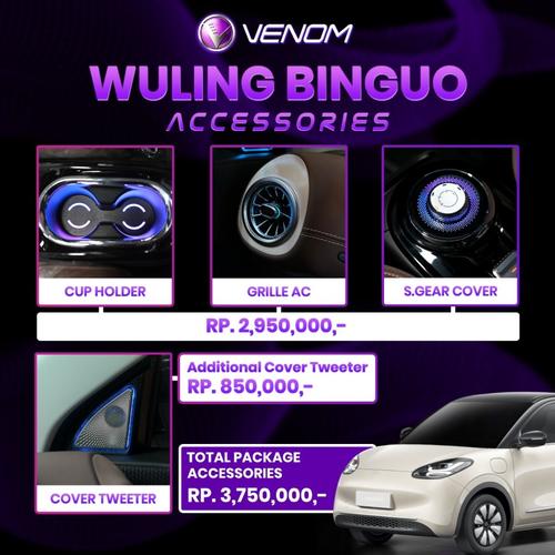 Promo VENOM Pillar Cover Tweeter Aksesoris Mobil Wuling Binguo EV ...