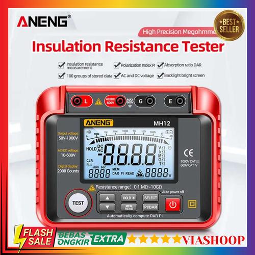 Jual Alat ukur arus tegangan listrik Digital Megohmmeter Voltage Tester ...