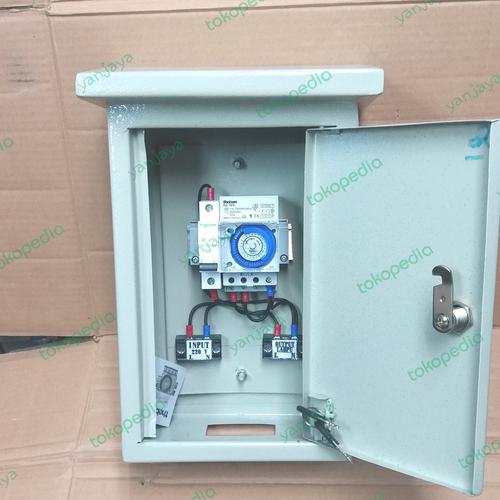 Jual panel lampu taman otomatis timer/timer theben sul181h dan mcb ...