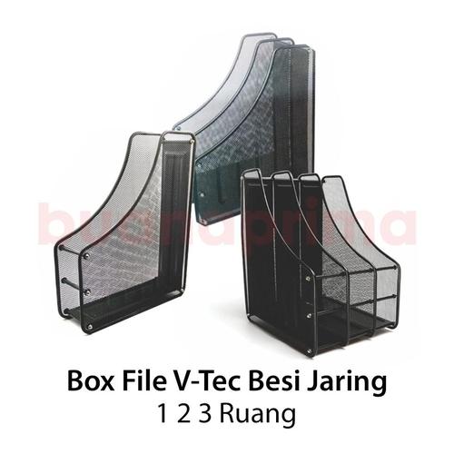 Jual Box File Besi Jaring 1 2 3 Ruang V-Tec Folio Tempat Arsip Hitam ...