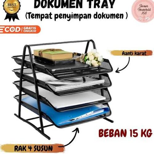 Jual SHENAR , RAK DOKUMEN MEJA 4 SUSUN TRAY BESI RAK KERTAS FILE ...
