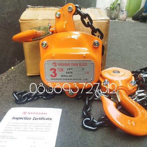 Jual Chain Block manual 3 Ton x 7 Meter Nagasaki Alat angkut barang ...