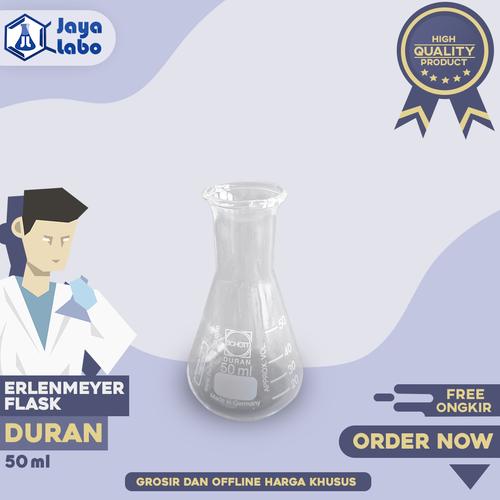 Jual ERLENMEYER DURAN Vol. 50 ml / Erlenmeyer Flask Duran - Kota ...