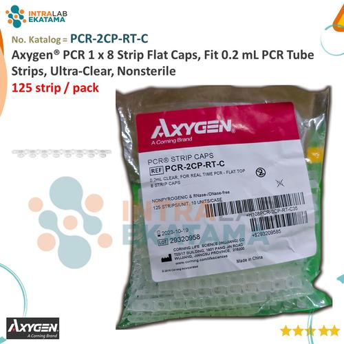 Jual PCR 1 x 8 Strip Flat Caps, Fit 0.2 mL PCR Tube Strips, Ultra-Clear, Nonsterile, 125 strip ...