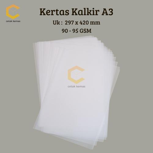 Promo (1 PACK) - Kertas Kalkir A3 90-95 gsm Uk 29,7x42 cm/ Tracing ...