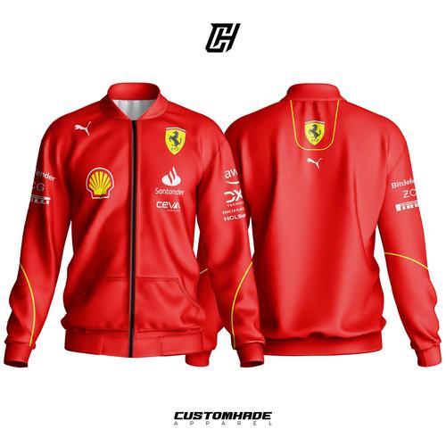 Jual Jaket Bomber Ferrari Scuderia Team F1 Terbaru 2024 Formula one ...