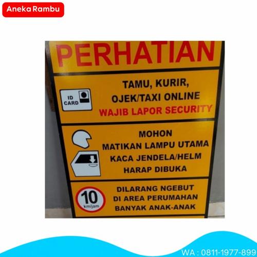 Jual Custom Rambu Lalu Lintas dan Rambu Himbauan Perumahan Ukuran ...