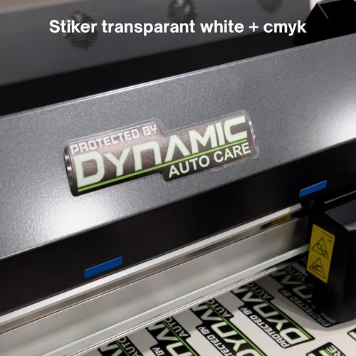 Jual Sticker label vinyl transparan / bening - WHITE + CMYK, 105 CM ...