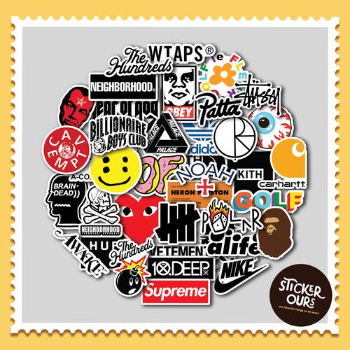 Jual STICKER PACK LOGO BRAND STREETWEAR | STIKER TUMBLER LAPTOP KOPER ...