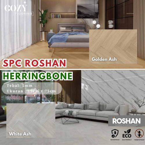 Jual Lantai SPC Roshan Herringbon tebal 5mm Motif Kayu I SPC System ...