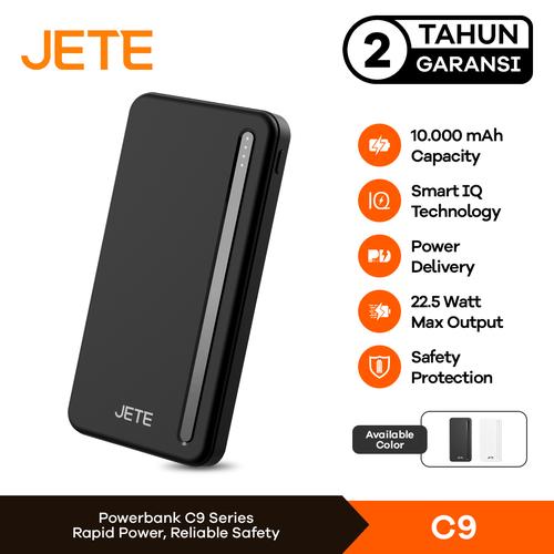 Promo JETE C9 Powerbank 10000mAh with Type C PD 20W & Dual USB Output ...