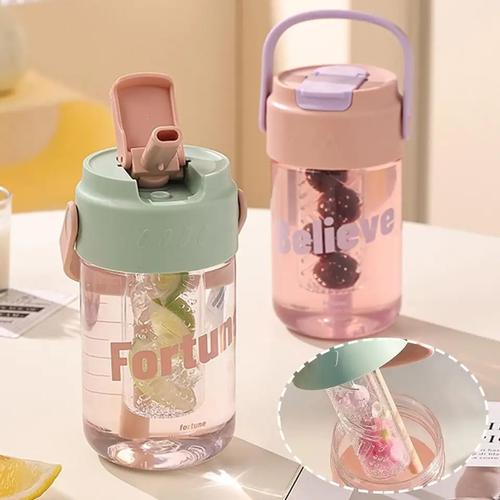Jual Botol Air Minum Cup Infused Water Tumbler Transparan Sedotan ...