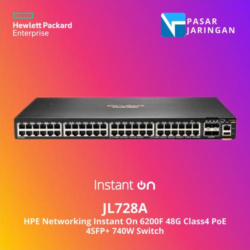 Jual HPE JL728A Aruba 6200F 48G Class4 PoE 4SFP+ 740W Switch - Jakarta ...