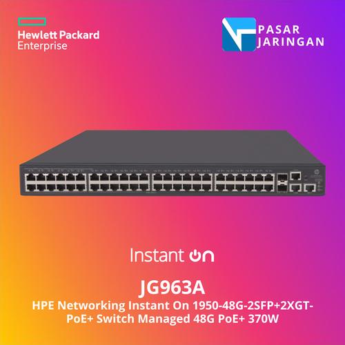 Jual HPE JG963A 1950-48G-2SFP+2XGT-PoE+ Switch Managed 48G PoE+ 370W ...