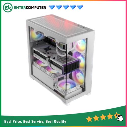 Promo Casing Antec CX300 RGB ELITE WHITE - Mid-Tower Gaming Case - 4mm Tempered Glass Side Panel ...