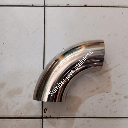 Jual elbow sanitary sus 316L radius panjang 2 inch /50,8 mm / food ...