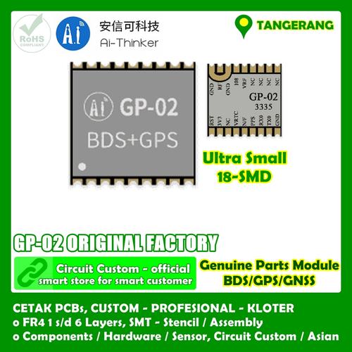 Jual Ai Thinker Modul GPS GP-02 / GP 02 / GP02 - BDS / GPS / GNSS Base On Chipset AT6558R Module ...