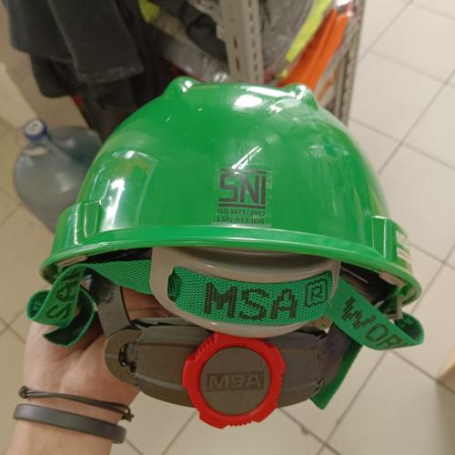 Jual Helm Safety MSA Full Set / Helm Kerja Proyek Warna Hijau - SNI ...