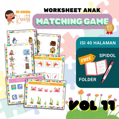 Jual Volume 11 - Matching Game - WORKSHEET BUKU BELAJAR AKTIFITAS DAN ...