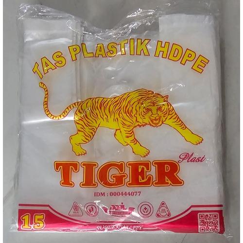 Jual Kantong Plastik TIGER ukuran 15 dan 24 kresek bening transparant ...