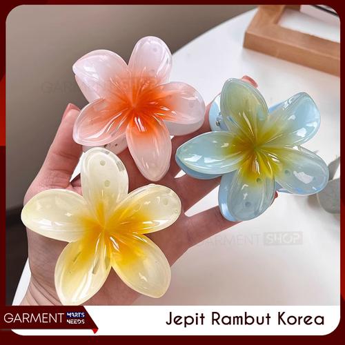 Promo Jepit Rambut Fashion Summer Bunga Tropical Balinese Warna Gradasi ...