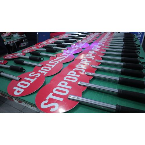 Jual Rambu STOP Tangan Sticker Reflektif Menyala Saat Terkena Cahaya ...