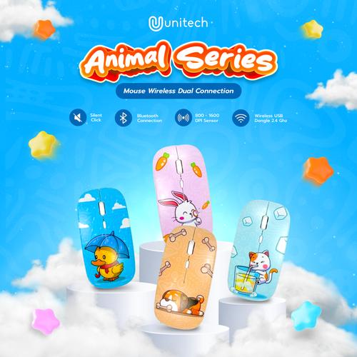 Promo Mouse Wireless Bluetooth Silent Click Unitech Mouse Slim M2 ...