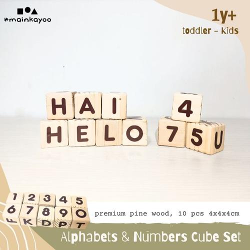 Jual Alphabets Block - Balok Susun Huruf edukasi montessori kayu # ...