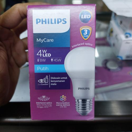 Jual PHILIPS MyCare 3 YEARS Interlaced optics 4 LED 4watt Putih ...