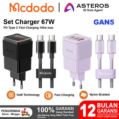 Jual MCDODO Charger GAN PD Type C to Type C Fast Charging 65w 100w ...