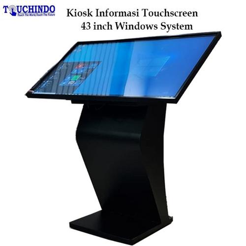 Promo Kiosk Informasi Touchscreen 43 inch Standing + Mini PC i7 ...