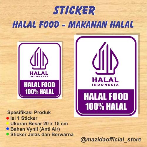 Jual Sticker Halal Food Logo Makanan Halal MUI Vertikal - Kota Madiun ...
