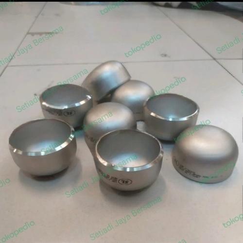 Jual Dop / End Cap Stainless SS304 Sch40 1/2 3/4 1 11/4 11/2 2 21/2 3 ...