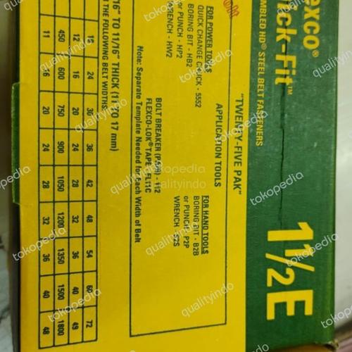Jual flexco fastener 1 1/2E .belt fastener plate steel 1-1/2 inchi ...