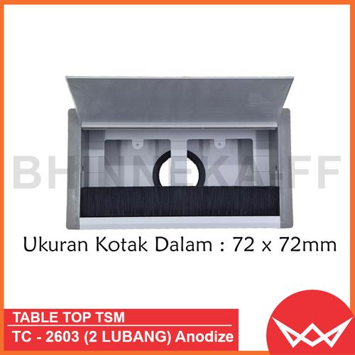 Jual Stop Kontak Meja / Table Top TSM TC-2603 Anodize 2 Lubang - Kota ...