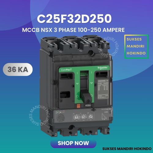Promo MCCB 3 Phase 250 Ampere 3P 250A Breaker 36kA 100-250 Amper ...