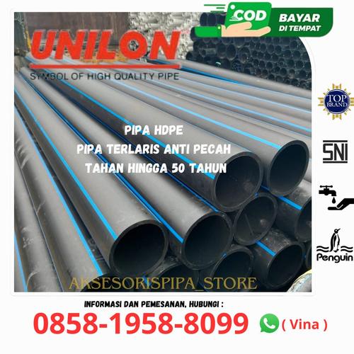 Jual PIPA HDPE/SELANG HITAM AIR 450MM (18") PN 10 1 Batang 6 Meter ...