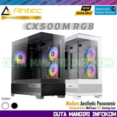 Promo Antec CX500M RGB - Tempered Glass Mid Tower m-ATX Gaming Case ...