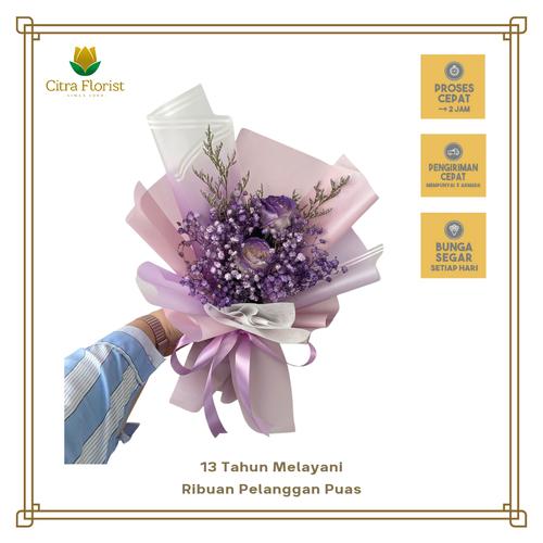 Jual Purple Bouquet / Buket Bunga Fresh Cocok Untuk Kado Valentine ...