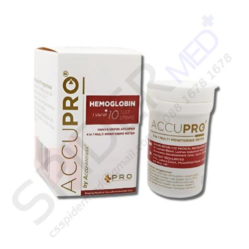 Jual AccuPro Strip Hemoglobin Isi 10 Pcs Strips Accu Pro HB Stik ...