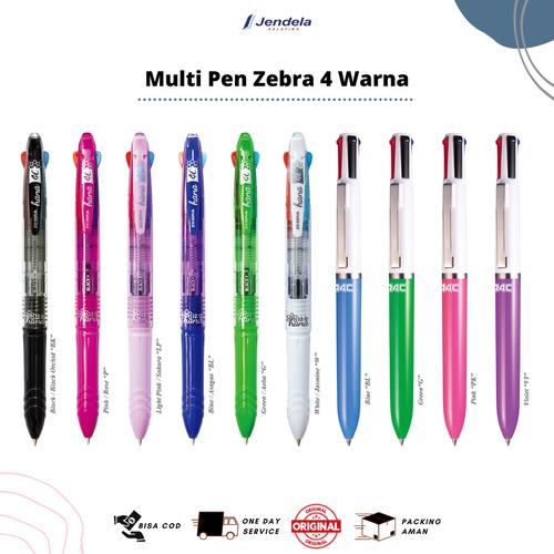 Jual Pulpen 4 Warna Zebra Hana 4C / Bolpoin 4 Warna Multi Pen Zebra ...