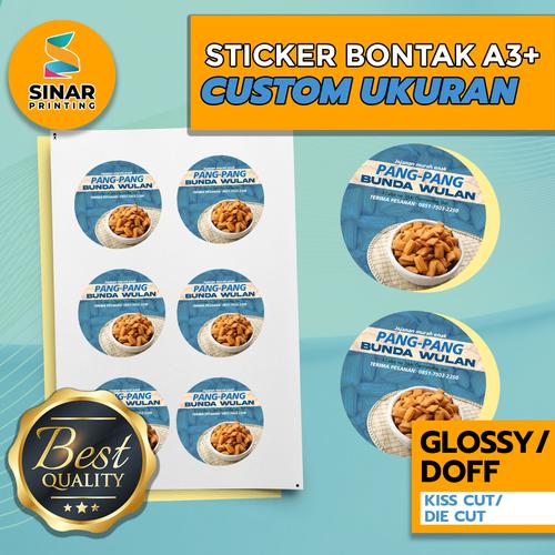 Jual SINAR PRINTING - STICKER LABEL BONTAK KUSTOM SIZE - STIKER BAONTAX ...